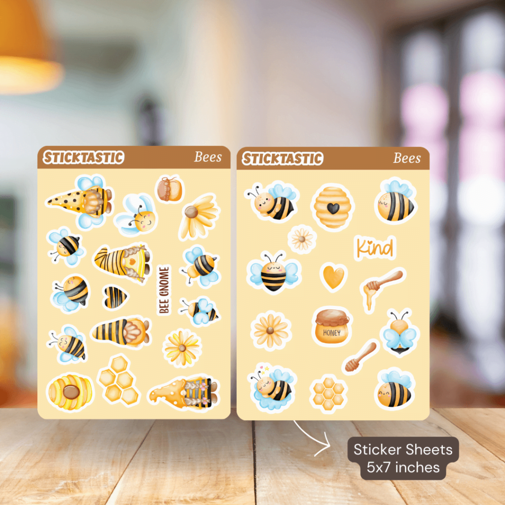 Kawaii Paper Sticker Sheets (set of 2 sheets) | Sticktastic