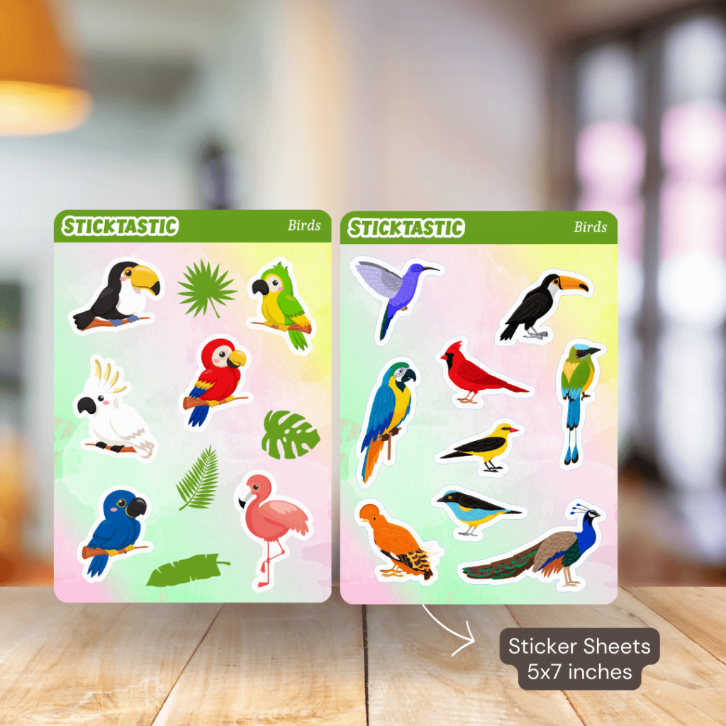Kawaii Paper Sticker Sheets (set of 2 sheets) | Sticktastic