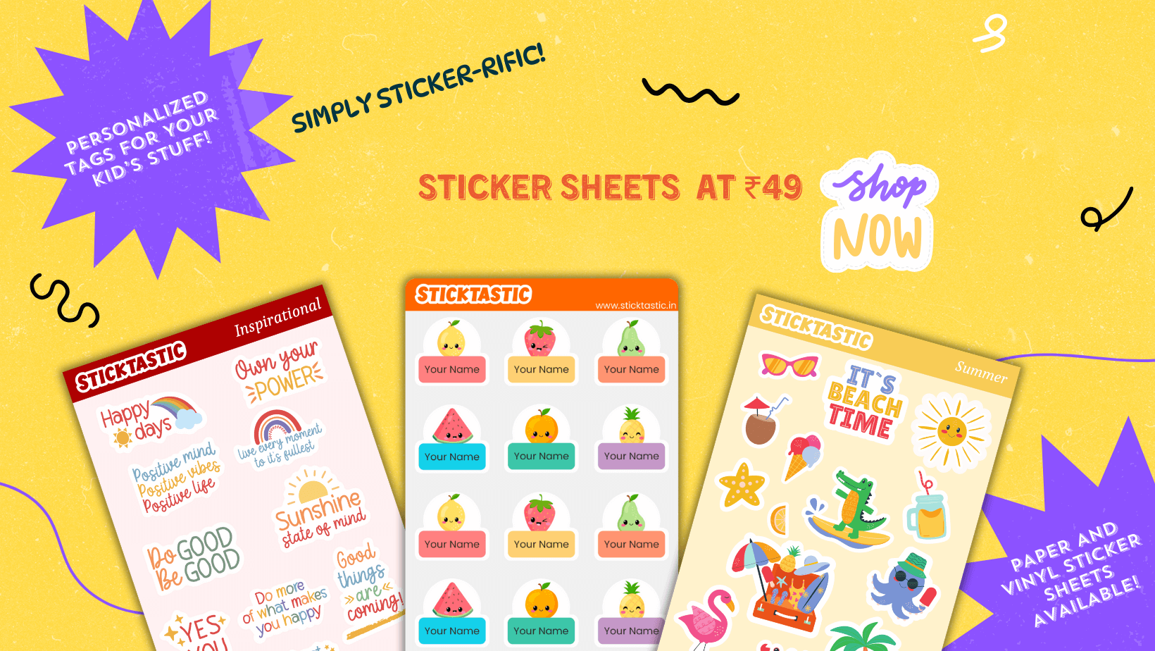 Sticktastic | Buy Fun, Quirky and Colourful Self Adhesive Stickers ...