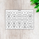Kitchen Labels KL01 | Vinyl Stickers | White | Sticktastic