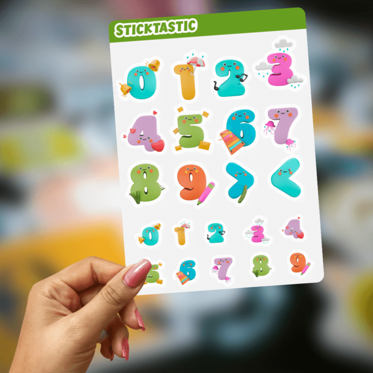Numbers Paper Sticker Sheets (set of 2 sheets) | Sticktastic