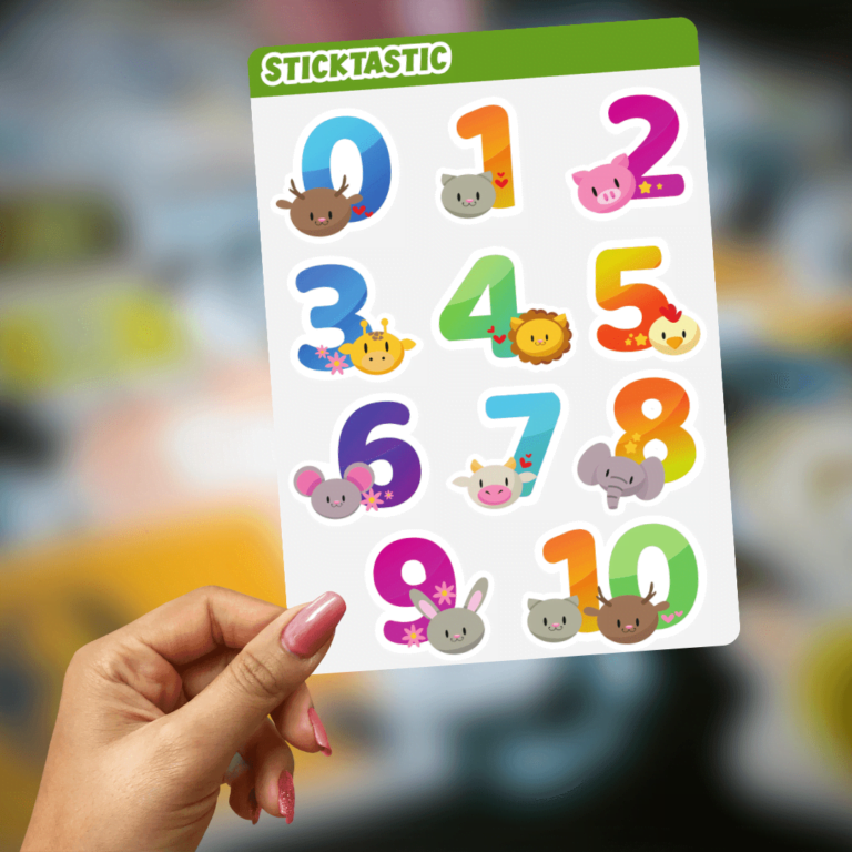 Numbers Paper Sticker Sheets (set of 2 sheets) | Sticktastic