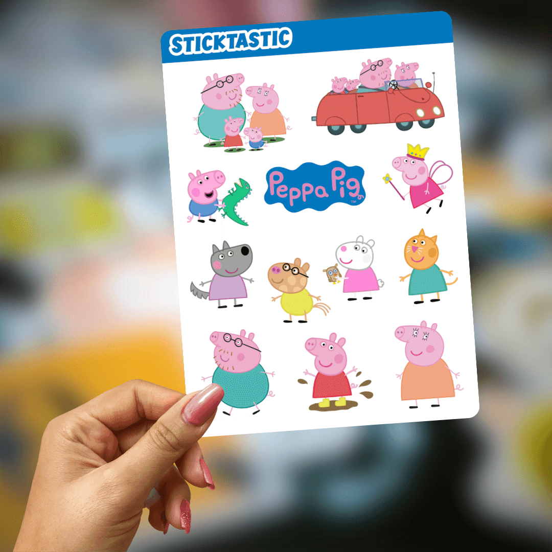 Peppa Pig Paper Sticker Sheets (set of 2 sheets) | Sticktastic