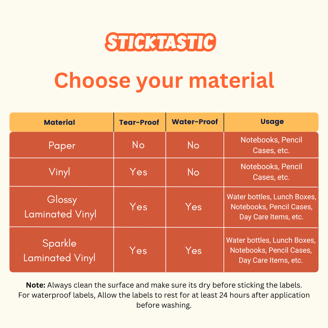 Animal Theme - Customized Name Labels for Kids (24 stickers) | Sticktastic