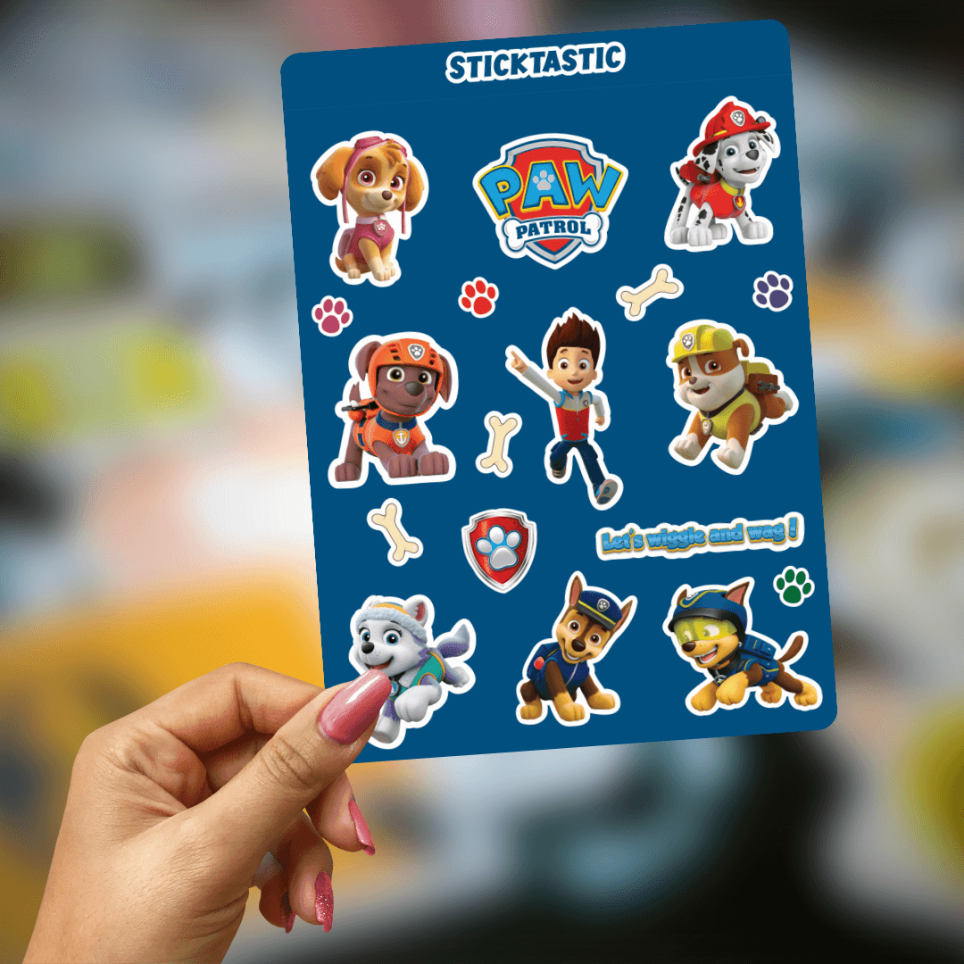 Paw Patrol Paper Sticker Sheets (set of 2 sheets) | Sticktastic